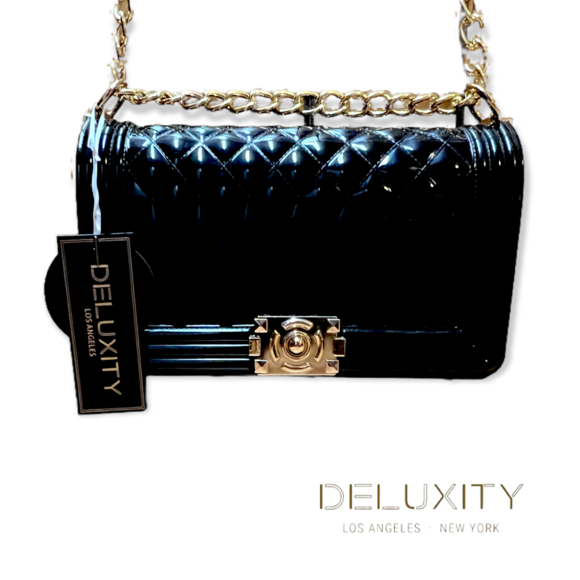 Deluxity | Bags | Nwt Deluxity La Convertible Black Gold Chain ...